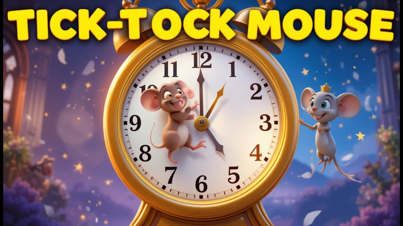 Tick-Tock Mouse! 🐭⏰ Fun Time Learning Song for Kids" - YouTube