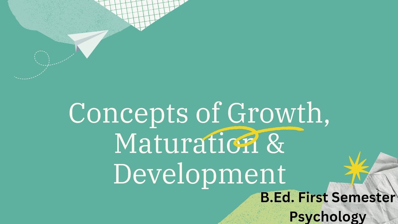 Concepts of Growth, Maturation & Development - YouTube