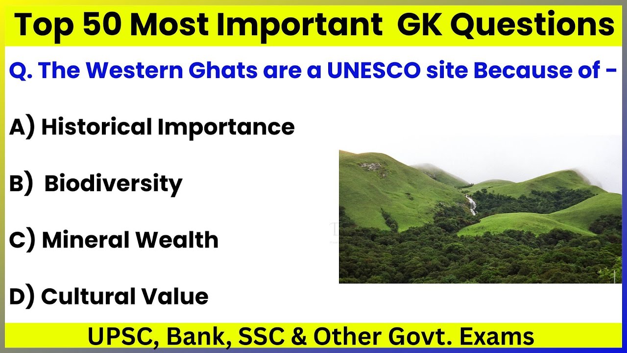 Top 50 Gk Questions and Answers | Interesting General Knowledge | Gk GS ...