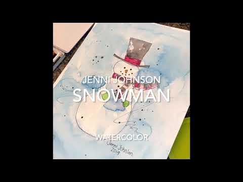 Watercolor Snowman Tutorial Easy for Beginners - YouTube