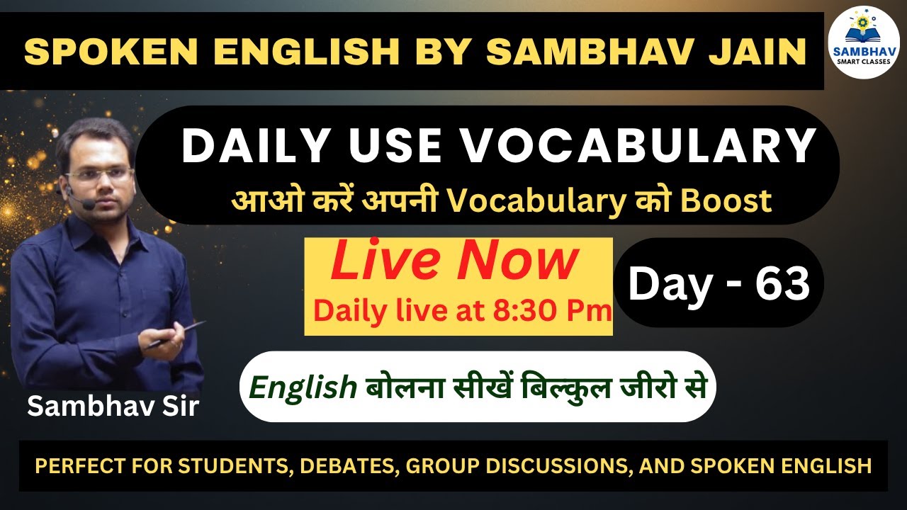100+ Daily Use English Speaking Vocabulary Words with Hindi Meaning ...
