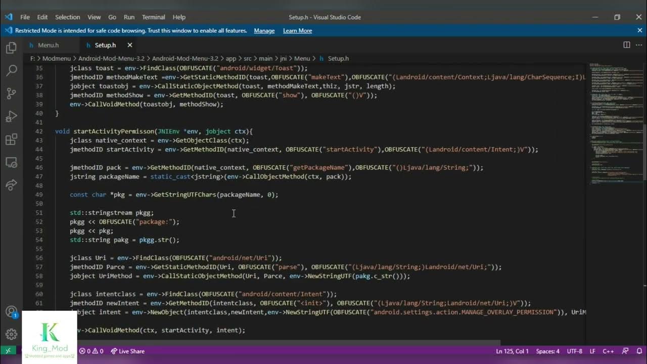 اموزش ساخت منوی مود پارت 1 How To Create Mod Menu In Lgl Mod Menu V32 Part1createmenu