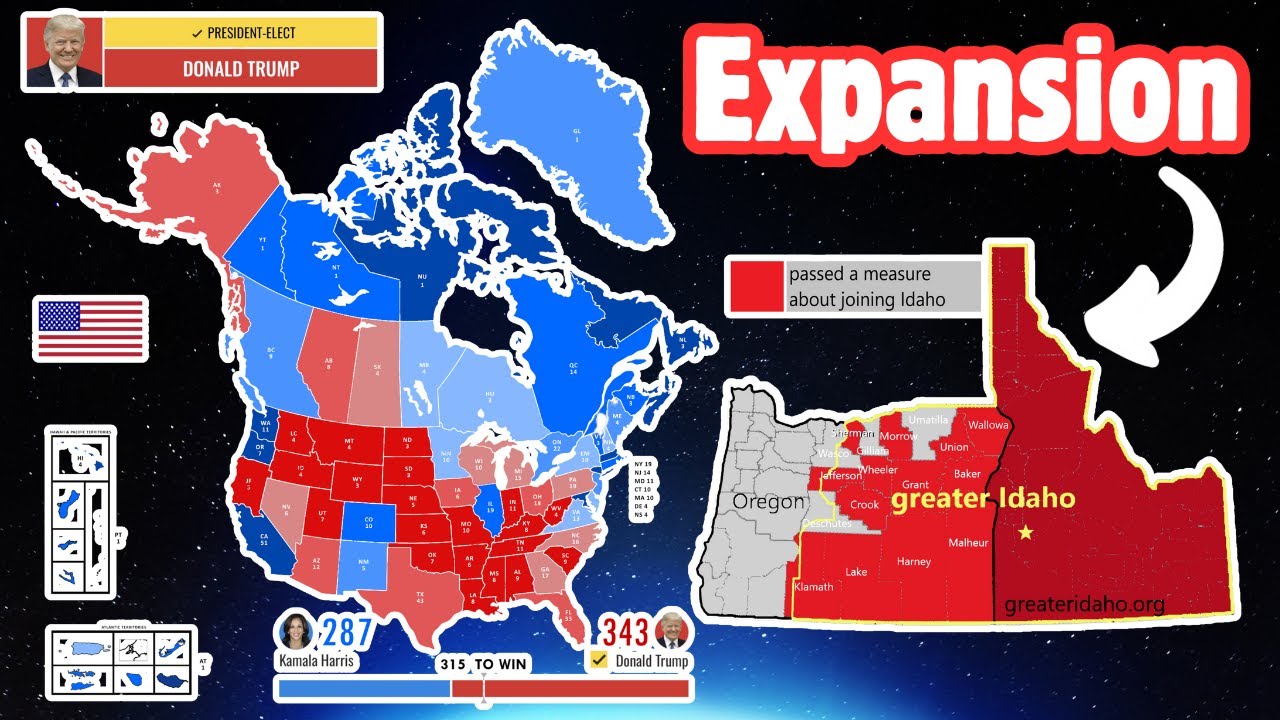 US OFFICIAL EXPANSION MAP: What if we annexed Canada & Greenland? - YouTube