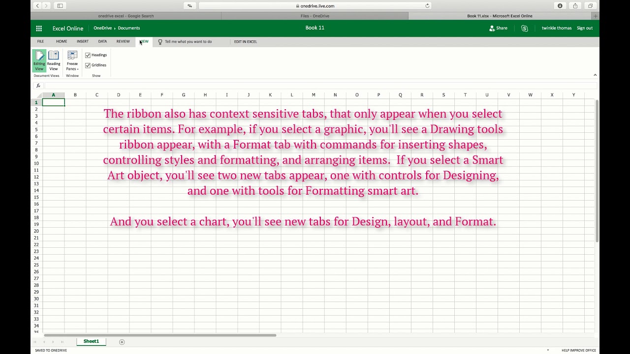WHAT IS RIBBON IN EXCEL ONEDRIVE YouTube WHAT IS RIBBON IN EXCEL ONEDRIVE YouTube