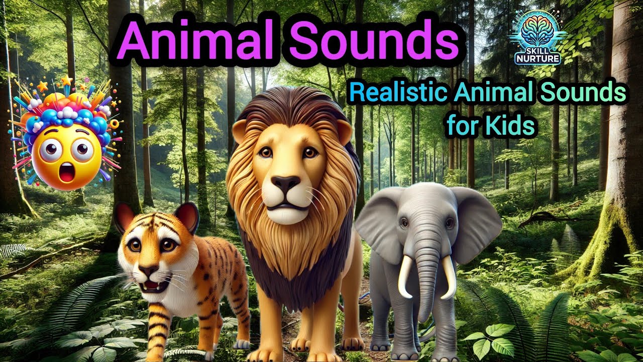 Explore Animal Sounds: 🐶🐱🐮 Realistic Animal Sounds for Kids 🦁🐘🐑 - YouTube