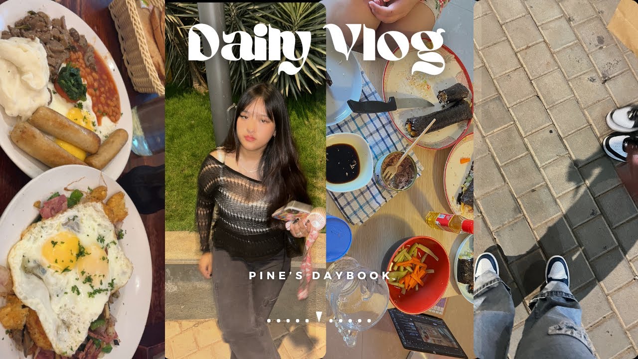 🎀daily vlog: shopping || cafe hunting || making kimpab || 🎀 - YouTube