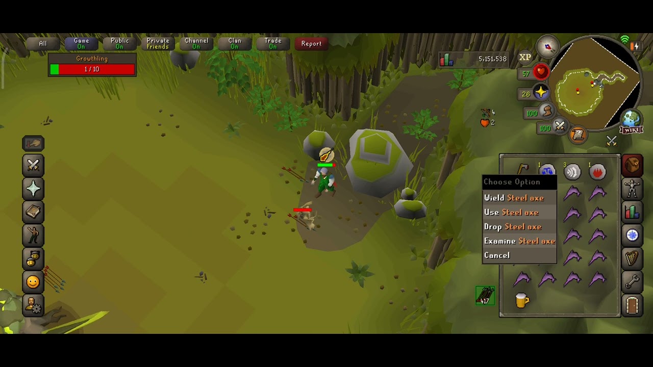 OSRS lvl80 combat vs Bryophyta f2p - YouTube
