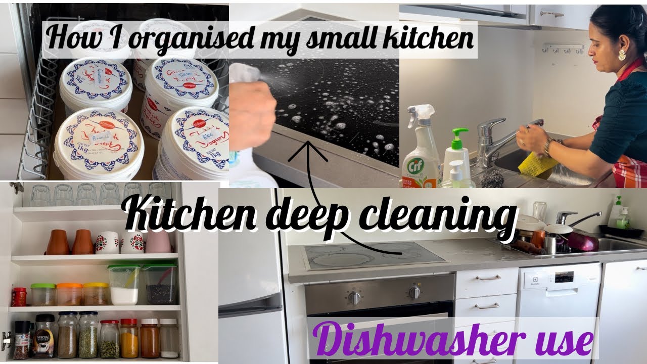 Cleaning & organising my small kitchen | kitchen deep cleaning routine ...