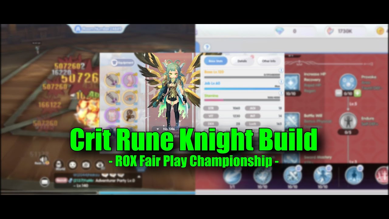 [ROX] Want to Play Crit Rune Knight for Fair Play Championship? Watch ...