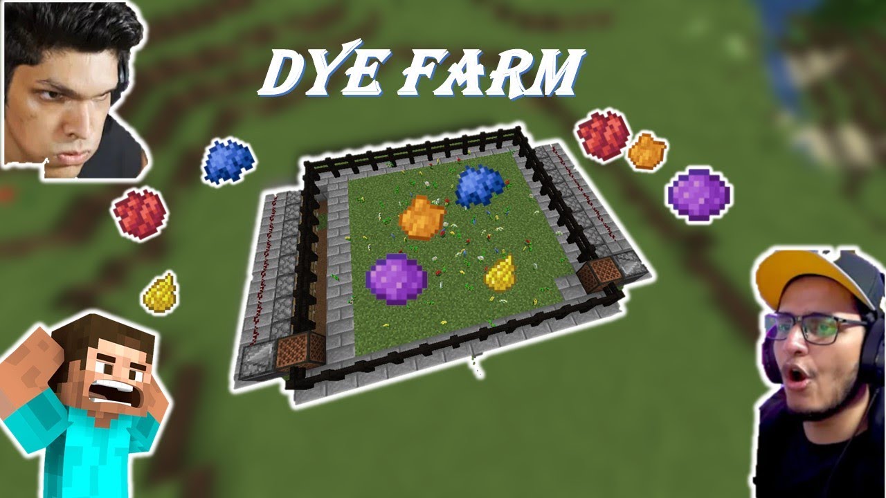 Minecraft easiest Flower/dye Farm Tutorial - 1.15 ,1.16 - YouTube