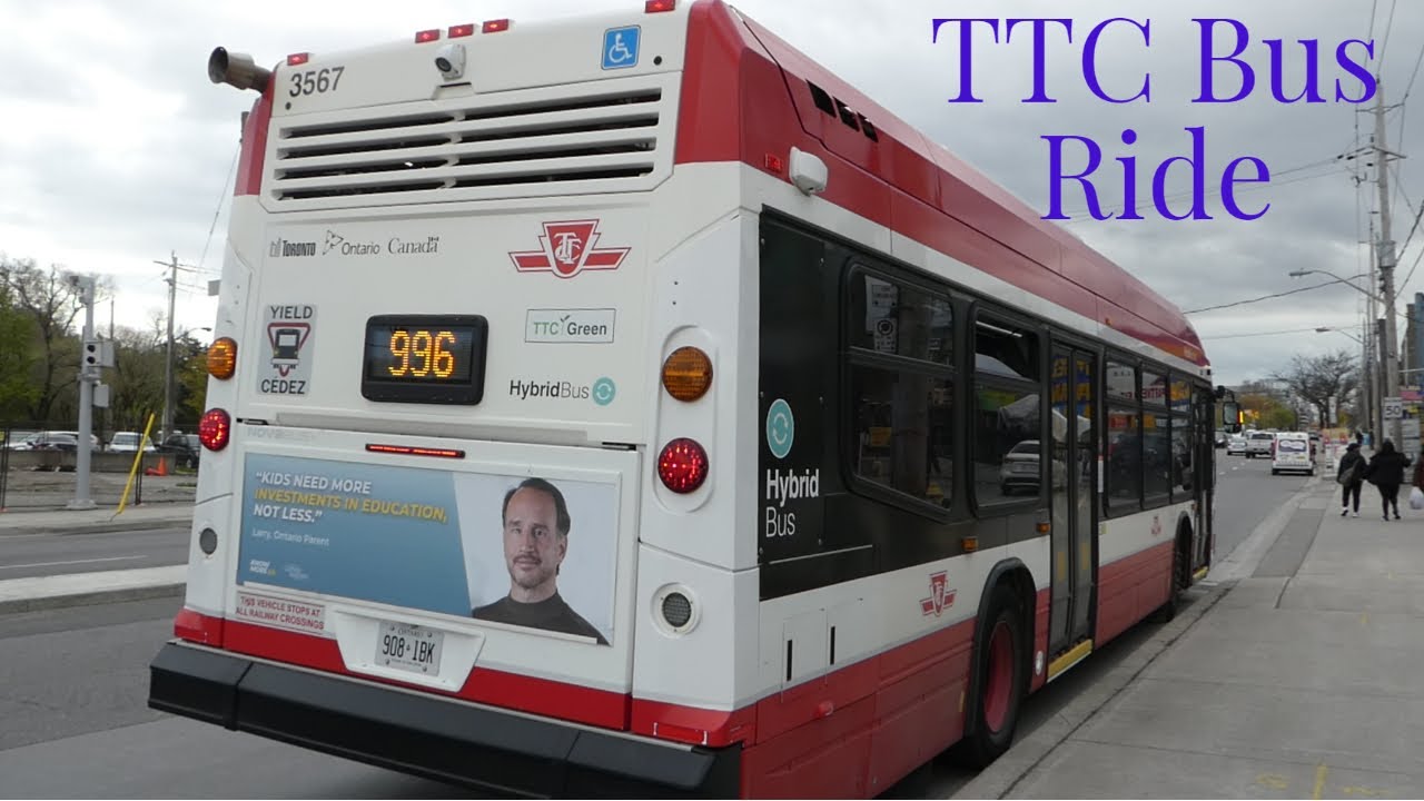 Toronto TTC 996 Wilson Express Bus Ride - Ellesmere/Kennedy to Wilson ...