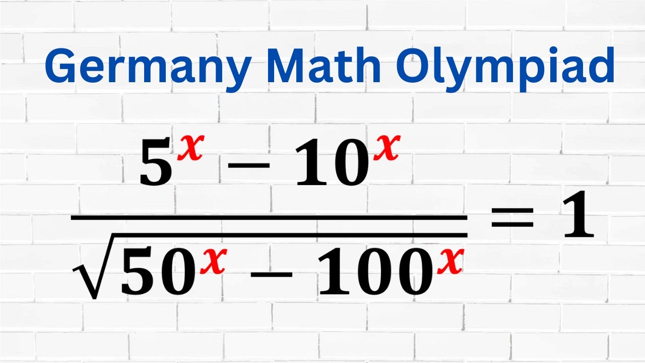 A Nice Math Problem | Germany Math Olympiad | Math Olympiad Question ...
