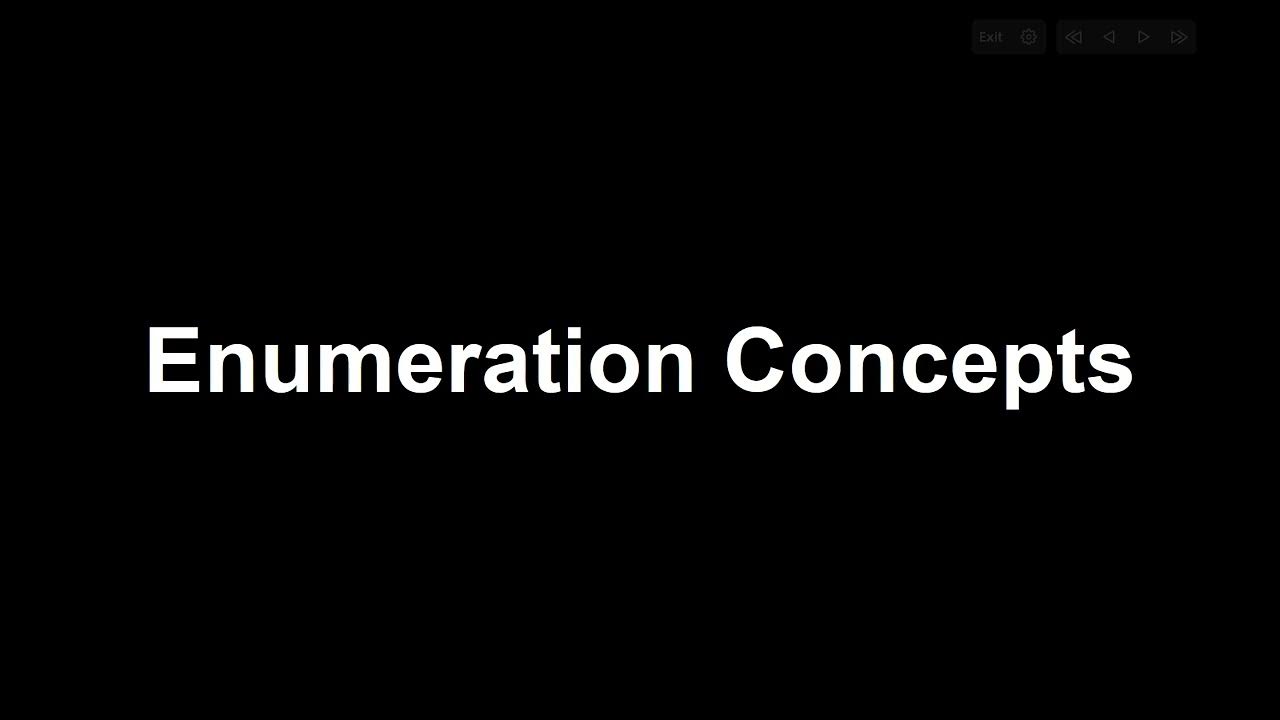 Enumeration Concepts(Keep In Mind Before Getting Started) - YouTube