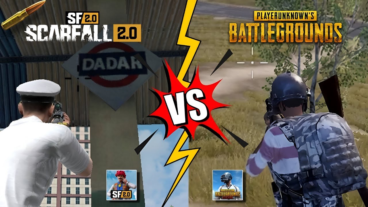 MOBILE BATTLEROYALE GAME ( PUBG MOBILE VS SF 2.O ) FIRST-TIME_FULL_COMPARISON VIDEO # ...