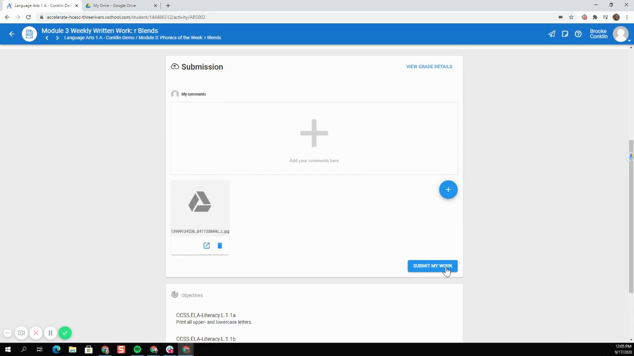 Submitting an Assignment from Google Drive - YouTube