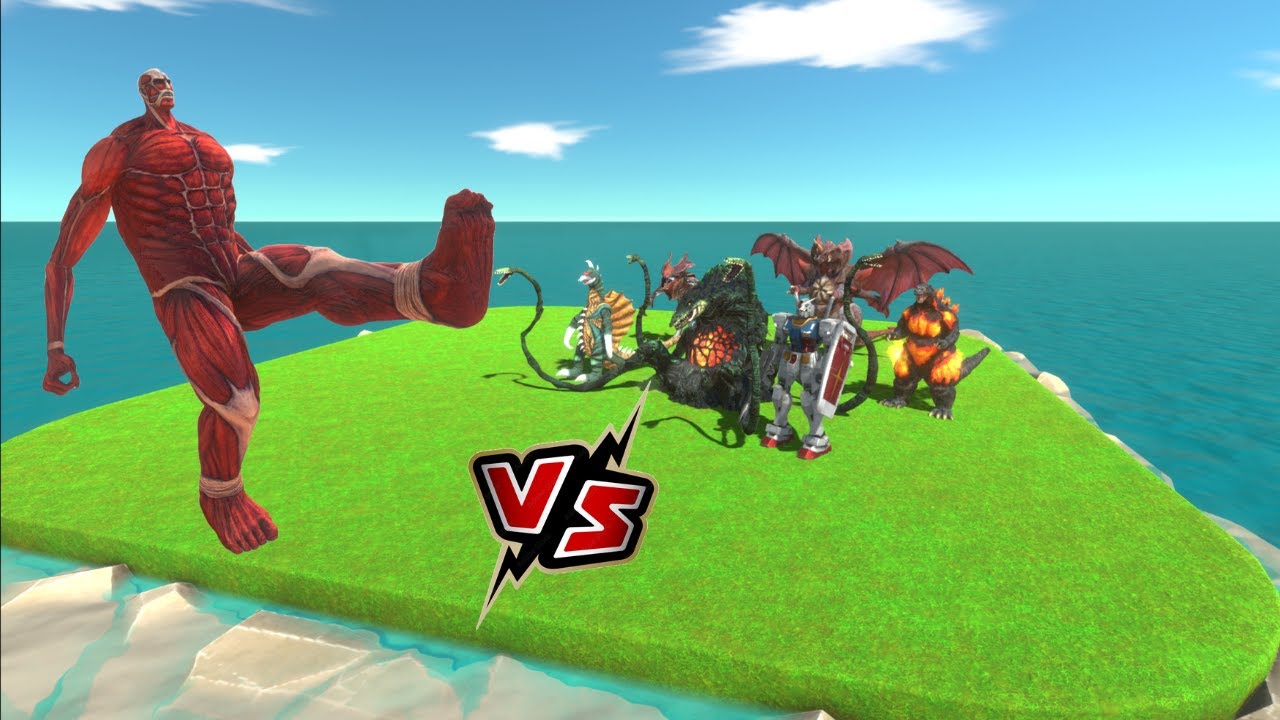 Colossal Titan save Godzilla from Kaiju universe -ARBS - YouTube