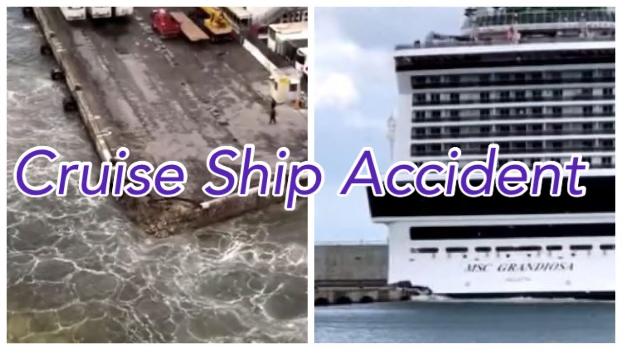 MSC Cruise Ship Crashes Into Port - YouTube