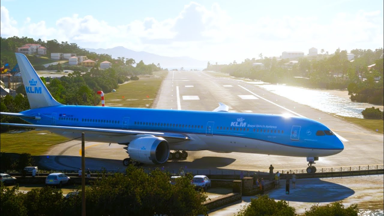 "Insane KLM 787 Takeoff on Tight Island Runway! 😱" - YouTube