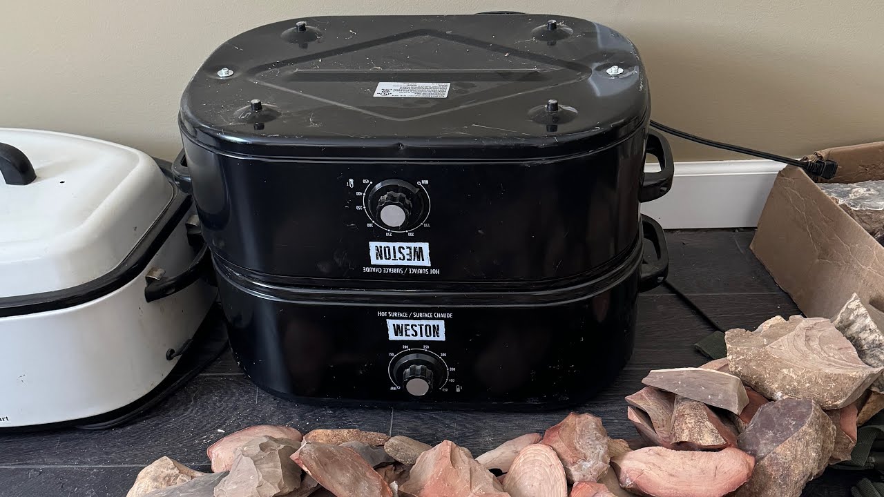 The double cooker method of heat treating stone. - YouTube