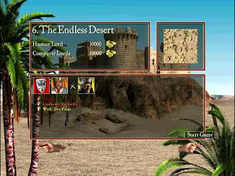 Stronghold Crusader ( Map 6. The Endless Desert ) - YouTube