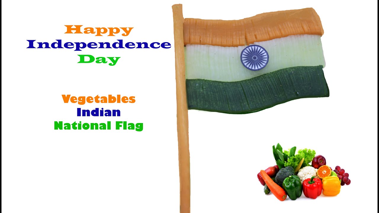 Vegetables Indian Flag Carving #anbushandwork - YouTube