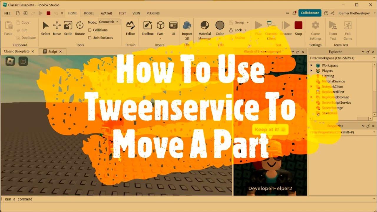 Roblox Studio How to Series: MAKE A MOVING PART WITH TWEENSERVICE - YouTube
