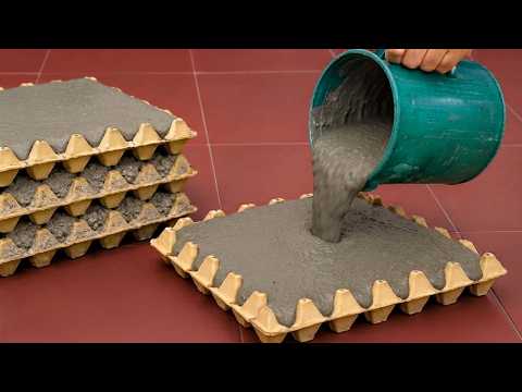 Pour cement into an egg tray and create an amazing masterpiece! Anyone can make it!