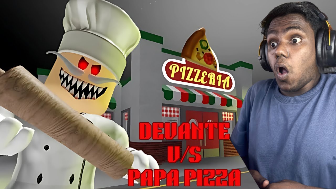 Creepy Chef CHASE in Roblox's Papa Pizza Pizzeria - YouTube