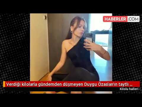 Verdiği kilolarla gündemden düşmeyen Duygu Özaslan'ın taytlı pozlarına beğeni yağdı