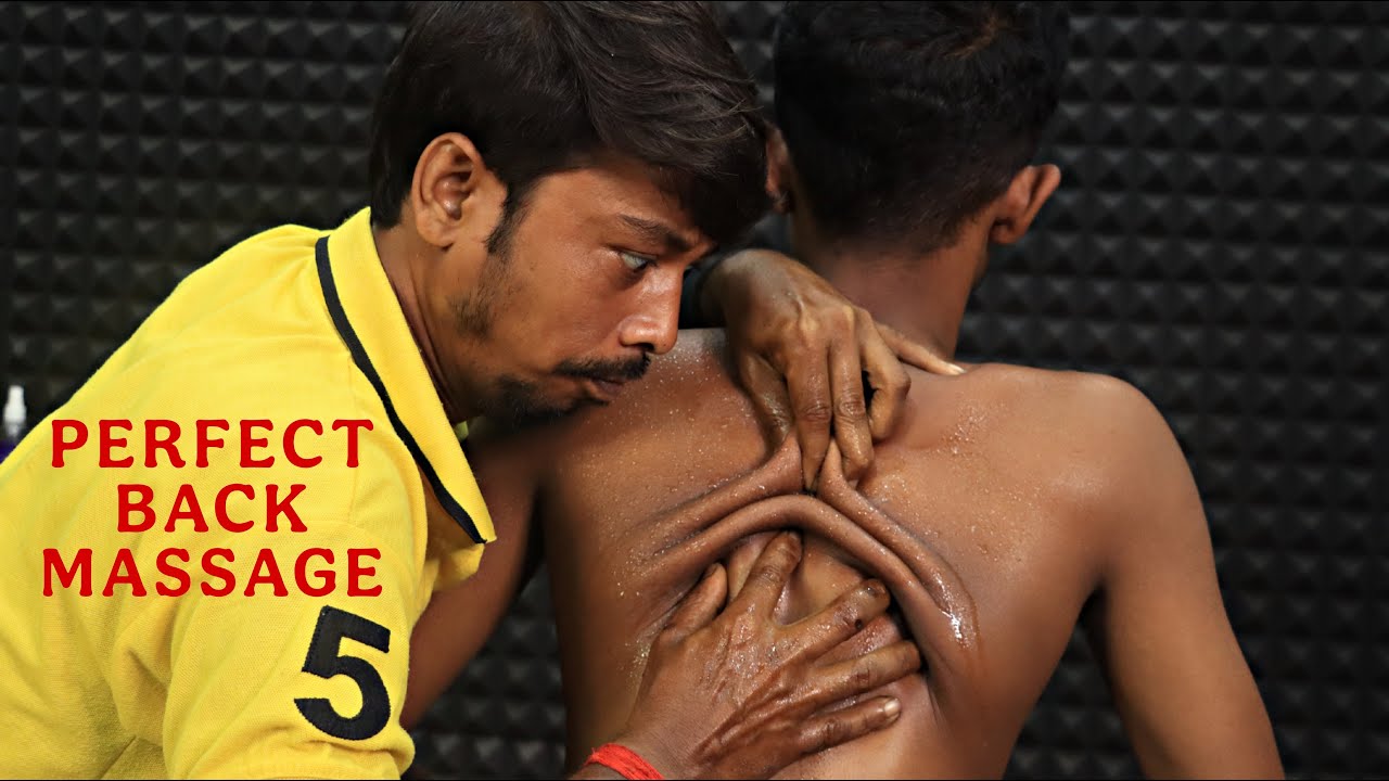 Heavy Oil Back Massage | Head Massage & Neck Cracking | Spine Cracking ...