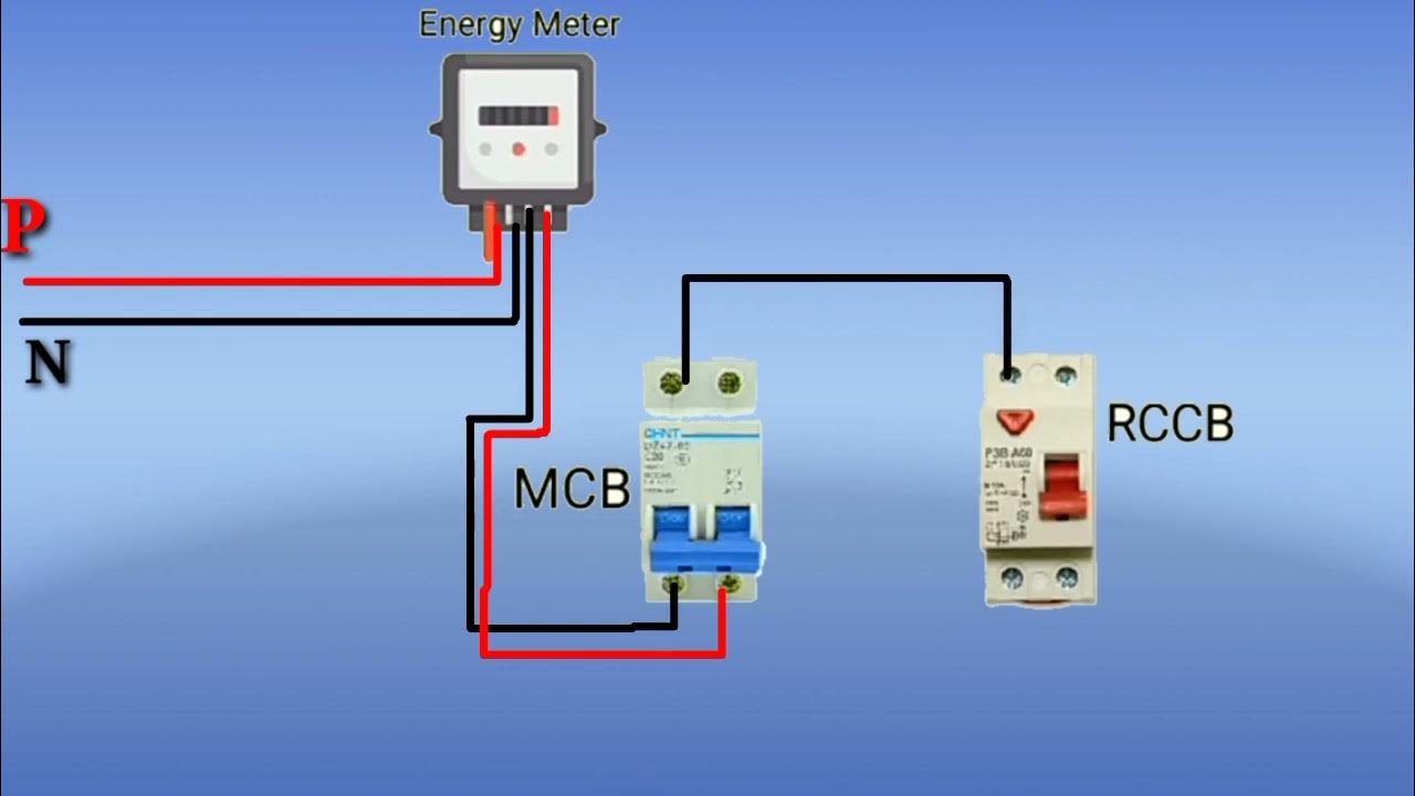 RCCB Wiring || RCCB Wiring with MCB And Electronic Meter - YouTube