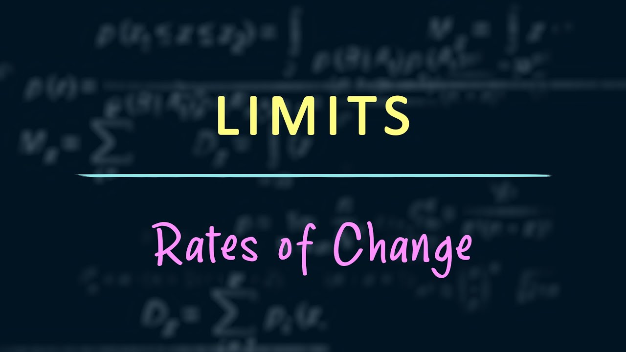 Limits: Concept - Rates of Change - YouTube