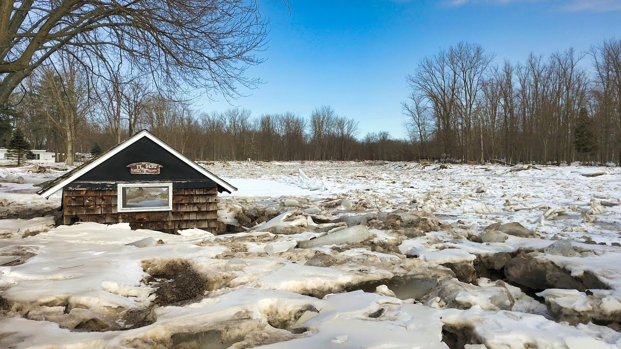 Ice jams persist, risk of more flooding in Oneida County NY - YouTube