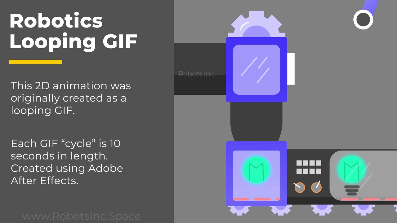 Robot Machinery GIF (2D Animation) | Created Originally as a Looping ...