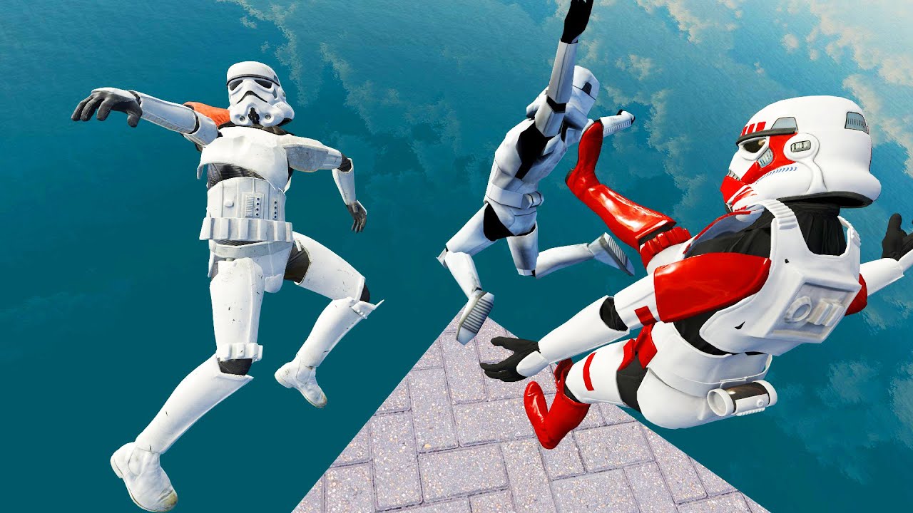 Stormtrooper ragdolls | Garry's mod ragdolls and jumps - YouTube