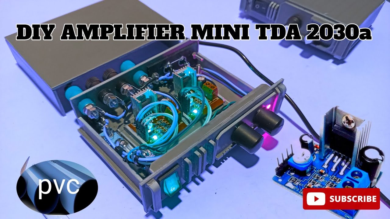 DIY amplifier stereo TDA 2030a / bok pvc/ power mini - YouTube