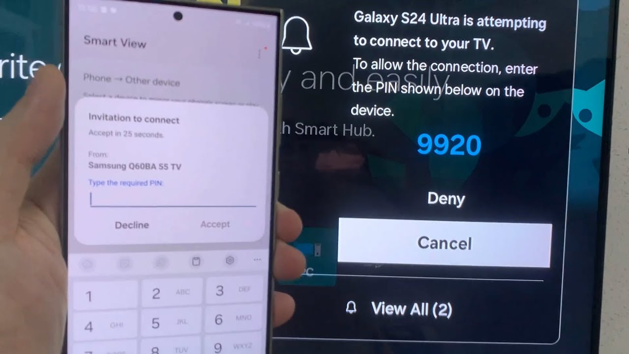 How To Cast Screen (Screen Mirror) Samsung Galaxy S24 / S24+ / S24 ...