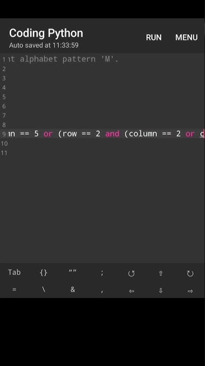 Write A Python Program To Print Alphabet Pattern M Shorts Python Viral Coding Mrjais 4455