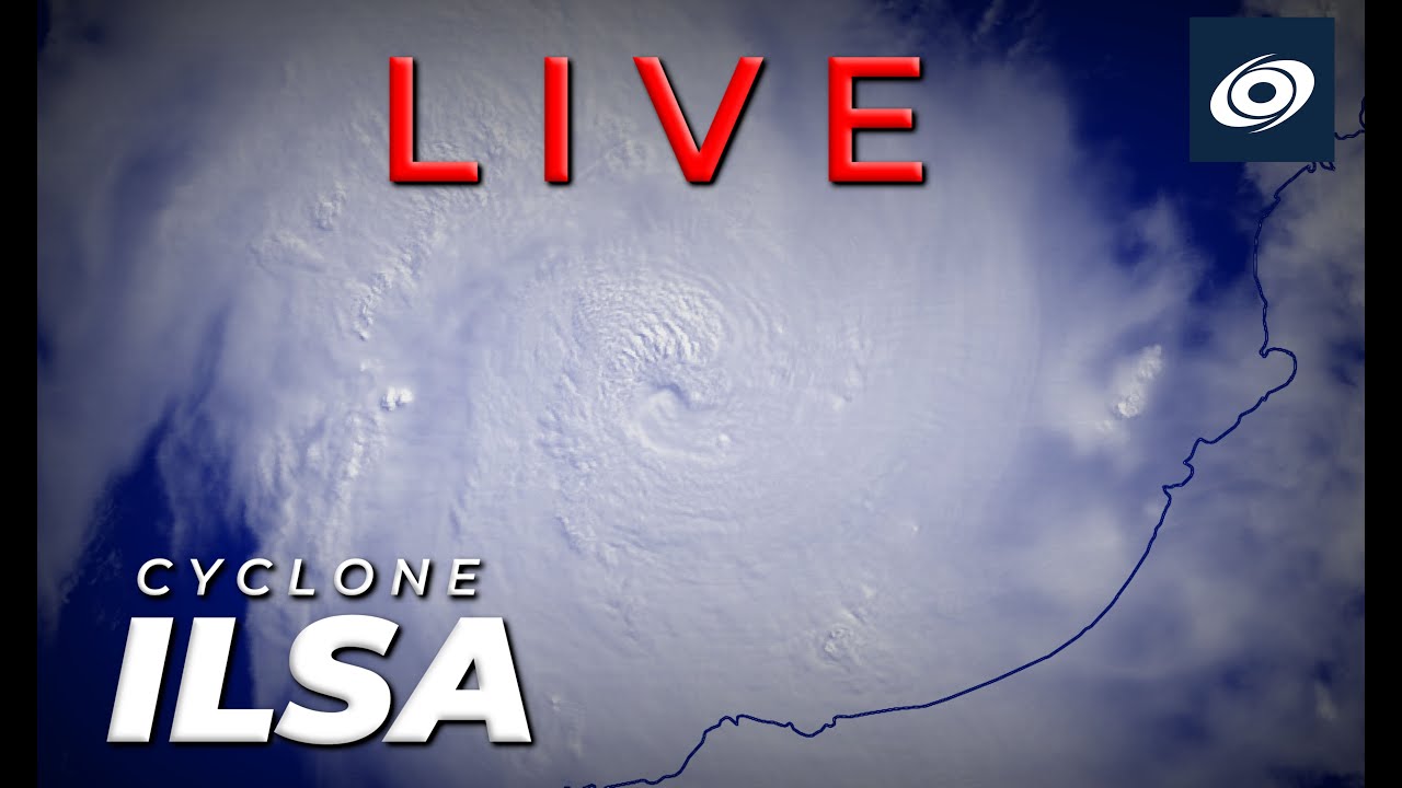 LIVE - Cyclone Ilsa Makes Landfall in Australia - YouTube