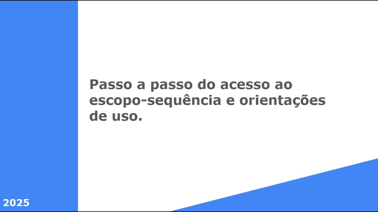 Passo a Passo Acesso ao Escopo sequência de Tecnologia - YouTube