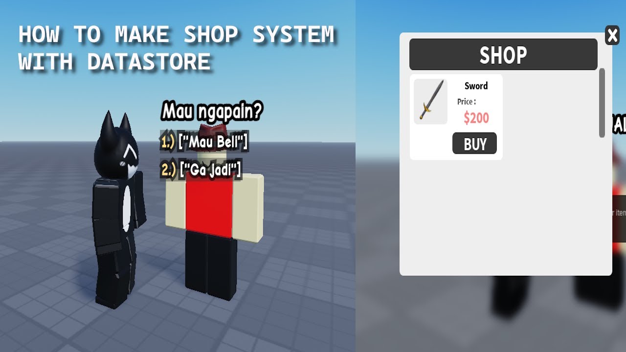 Cara Membuat Shop Tools dan Backpack dengan DataStore(FREE MODEL ...
