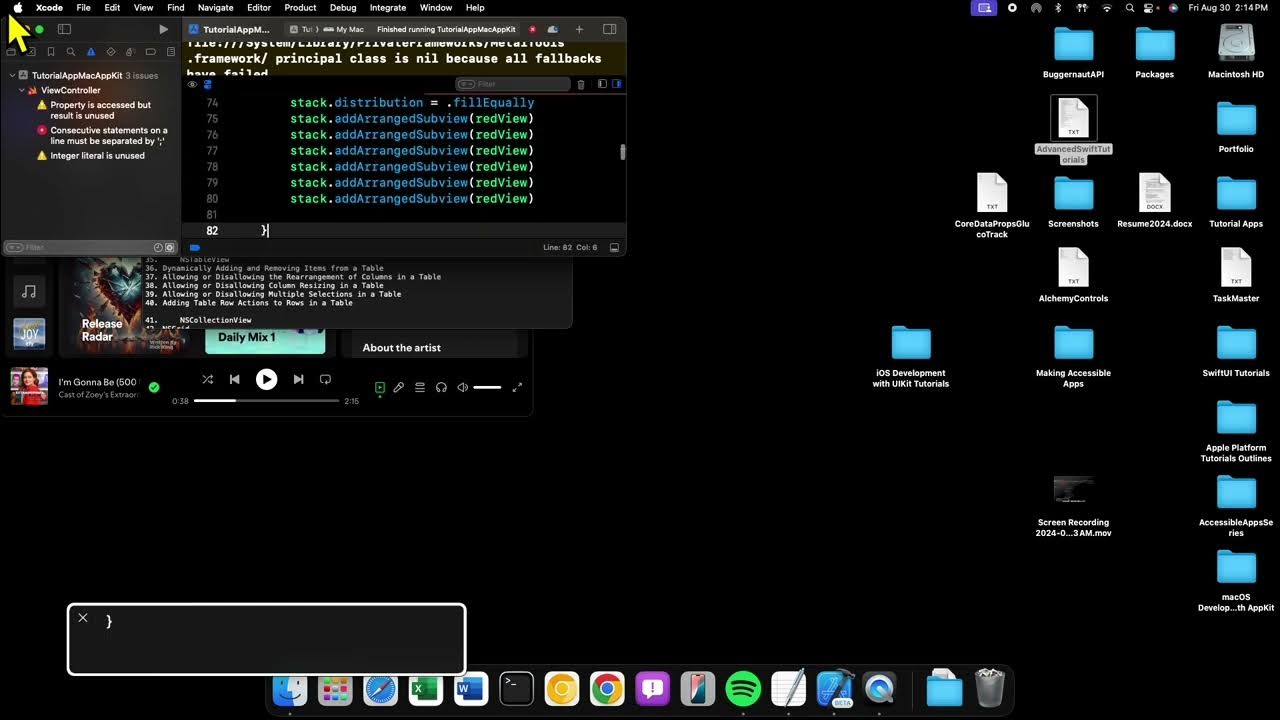macOS Development with AppKit - 28 - Horizontal NSStackView - YouTube