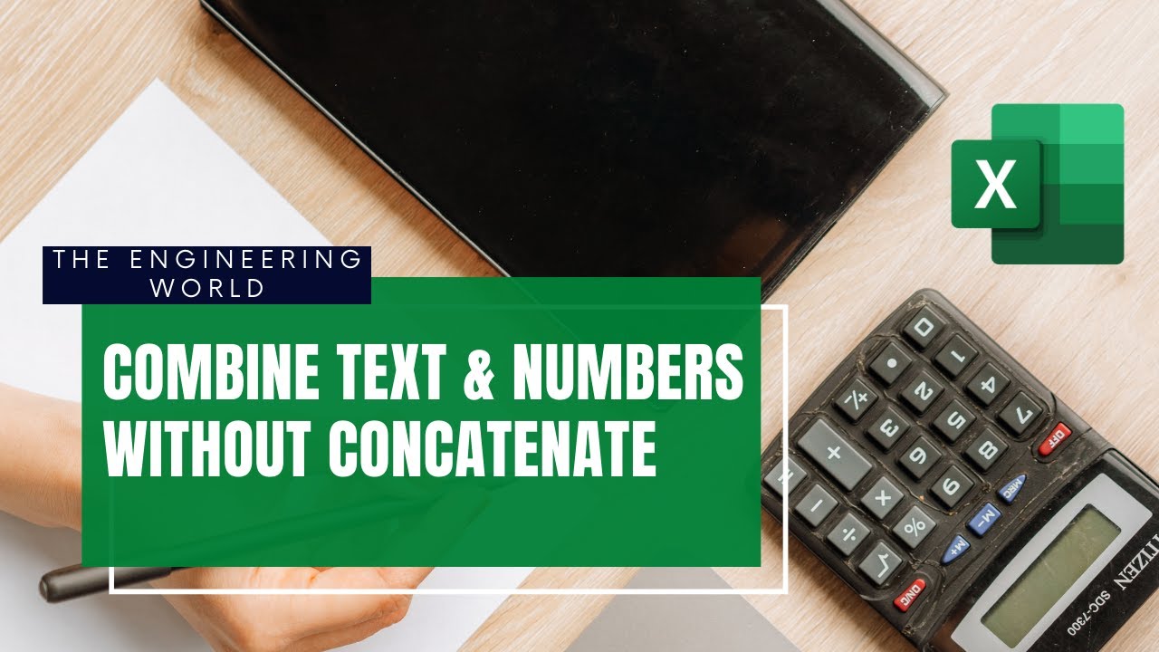 Combine Text And Numbers In Ms Excel Without Concatenate Function Excel Tips And Tricks 2022 7862