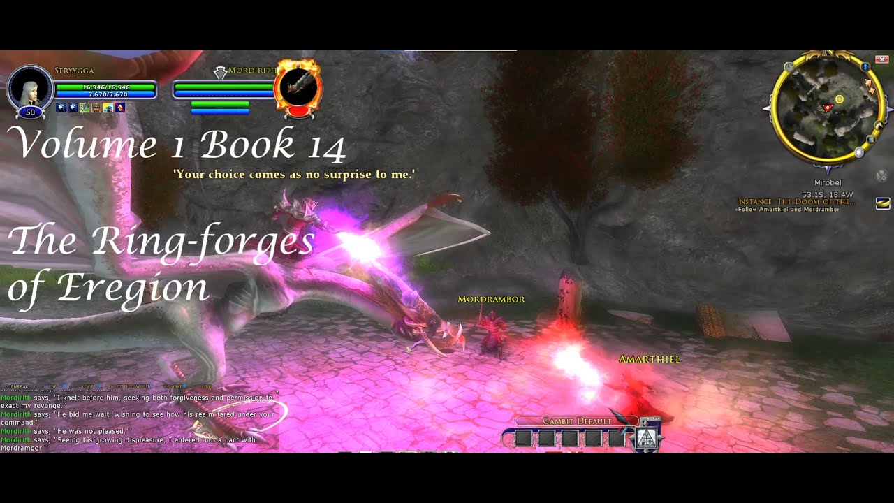 LOTRO Volume 1 Book 14 The Ring forges of Eregion - YouTube
