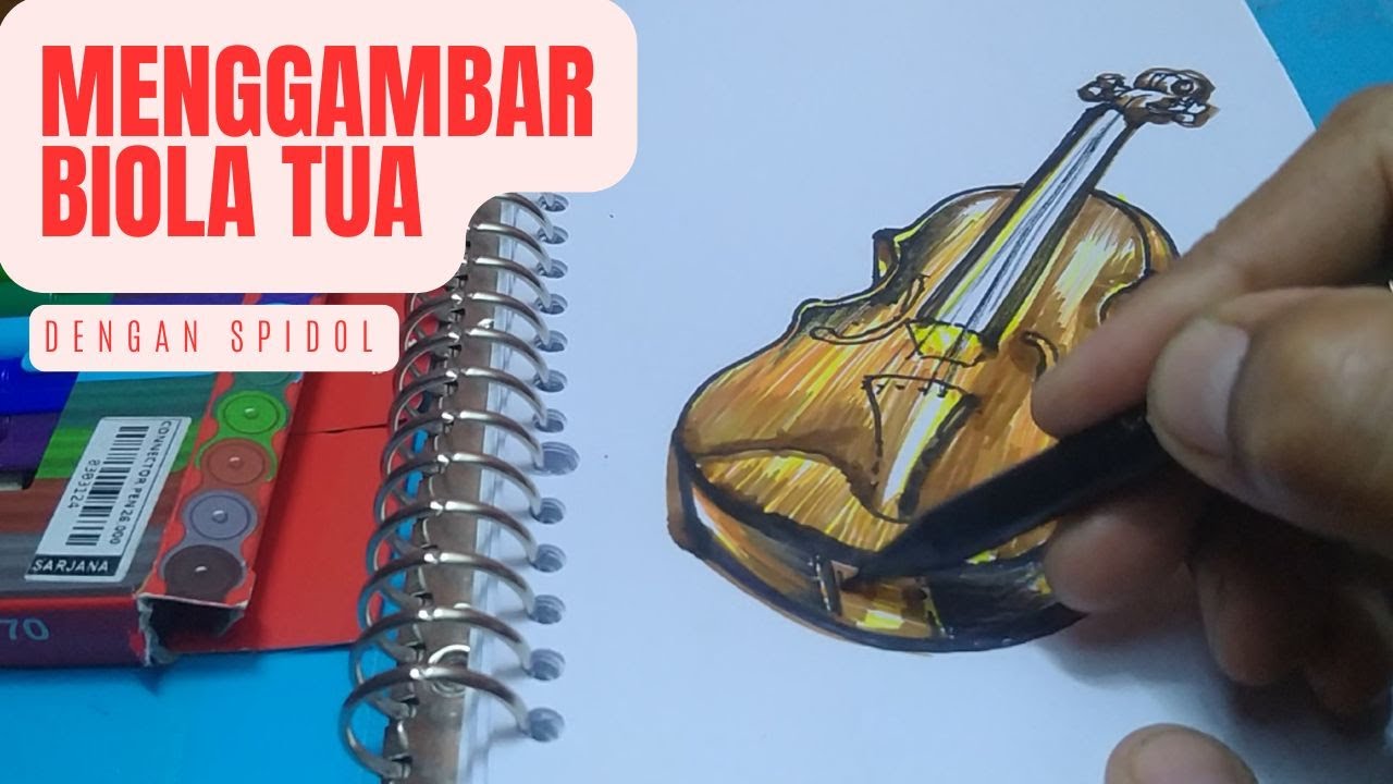 "Belajar Membuat Efek Usang pada Biola dengan Spidol Warna" - YouTube