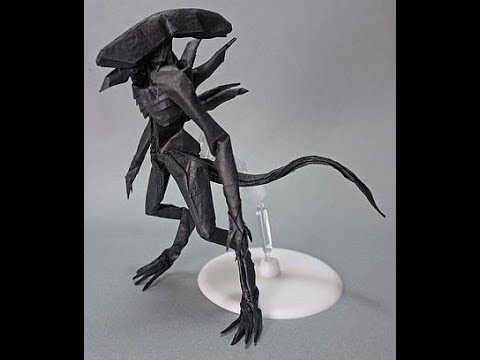 Origami - alien (tutorial) - YouTube