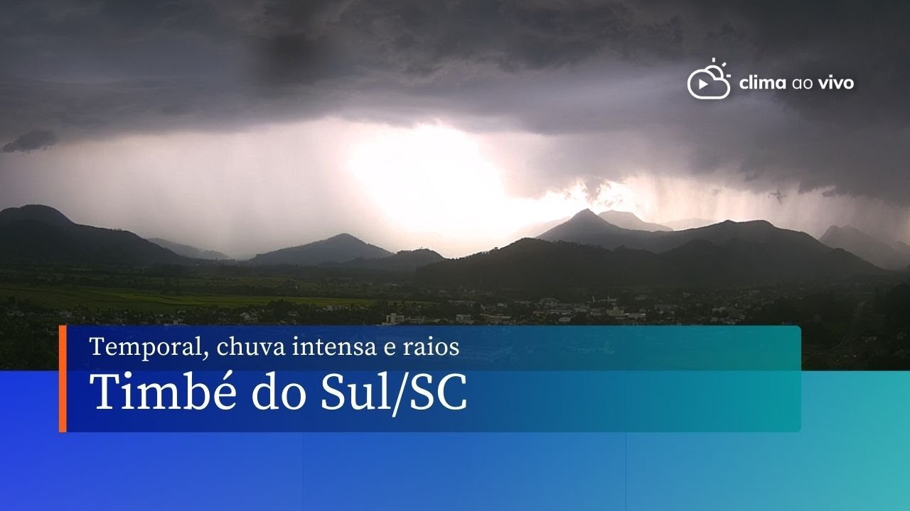 Temporal, chuva intensa e raios na tarde desta quarta-feira em Timbé do ...