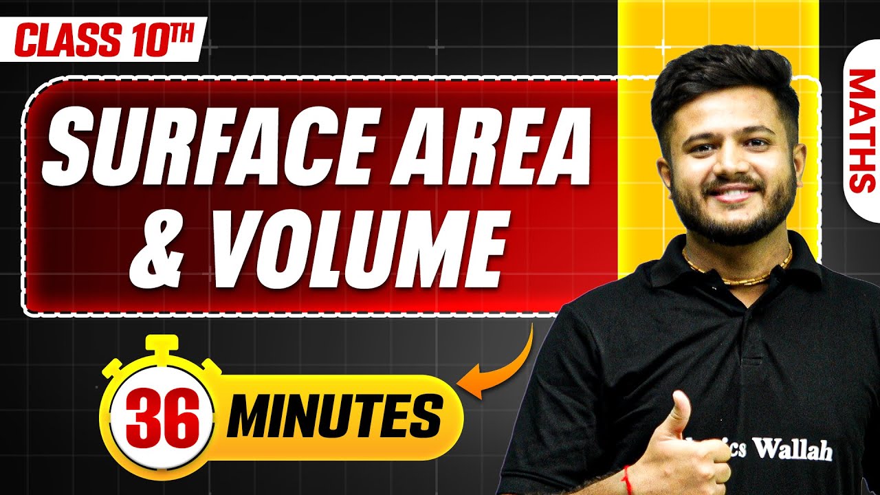 Surface Area and Volume in 36 Minutes || Mind Map Series for Class 10th ...