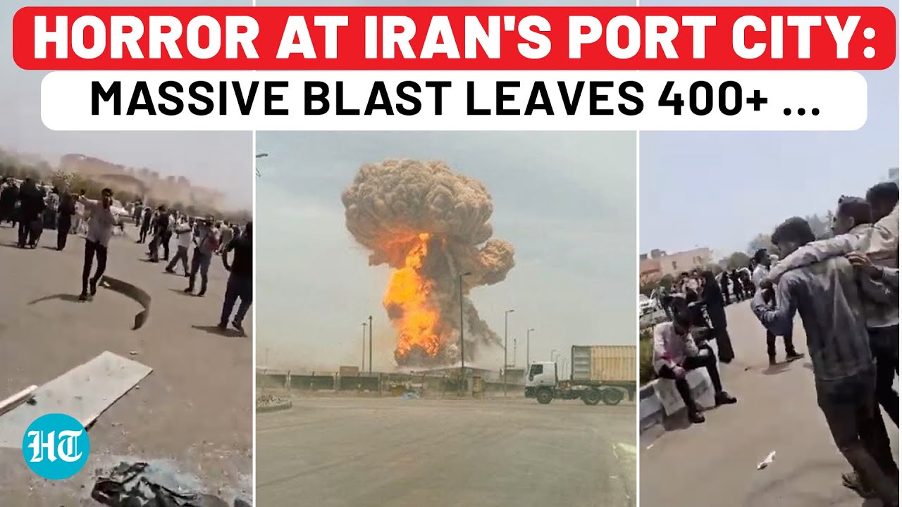 Iran's Bandar Abbas Port Explosion: Watch Scary Visuals As Massive ...