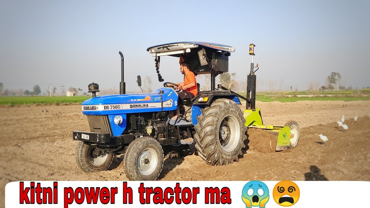 Power check Sonalika 750 sikandar with lavler godi, computer godi - YouTube